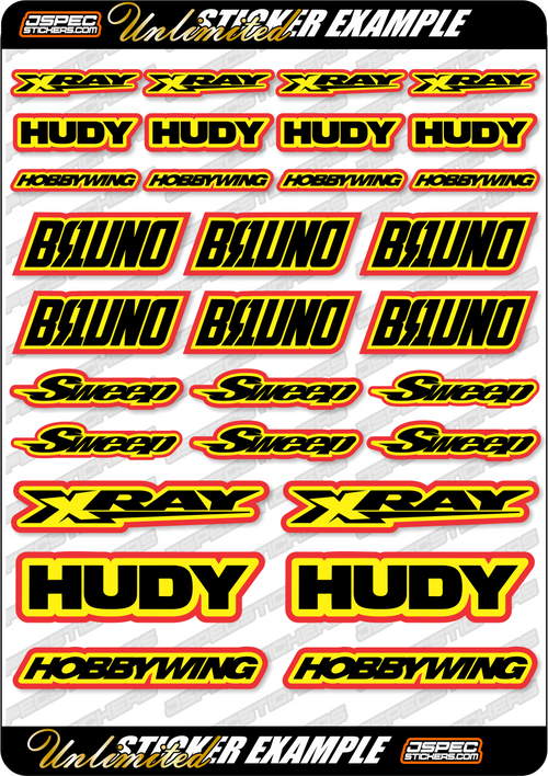 RC STICKER SHEETS – Jspec Stickers