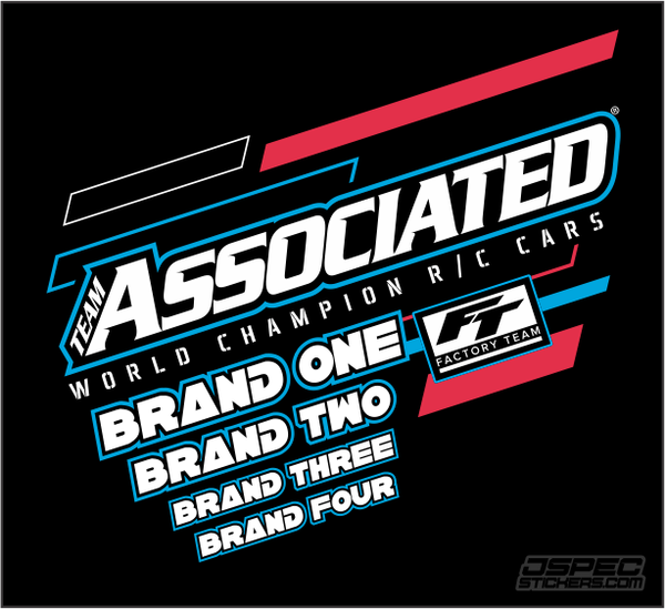 TEAM ASSOCIATED FT 2022 SHIRT with Sponsors – Jspec Stickers