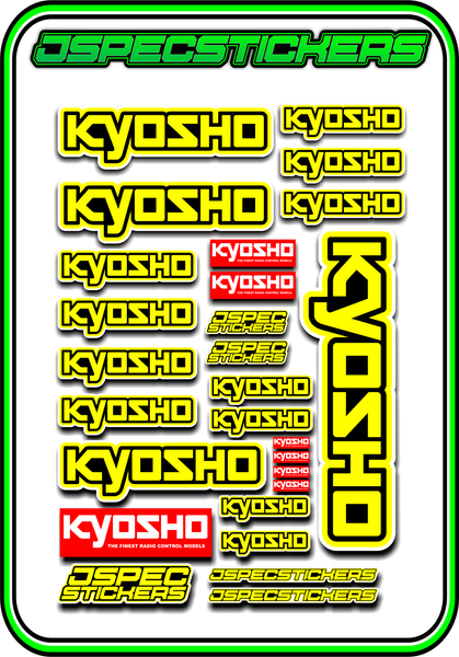 KYOSHO RC STICKER SHEET A5 – Jspec Stickers