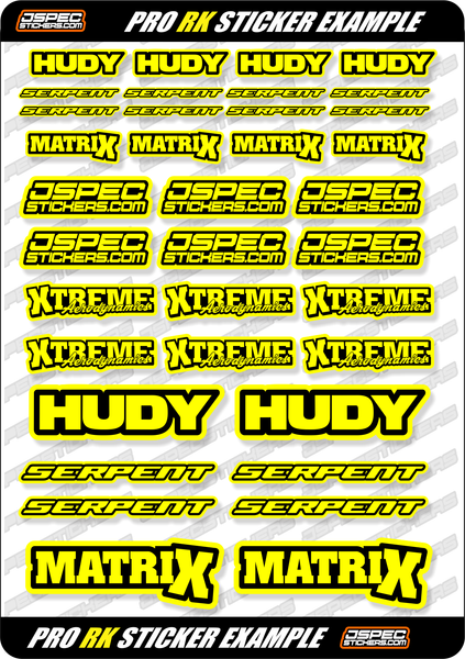 CUSTOM PRO FLURO STICKER SHEET – Jspec Stickers