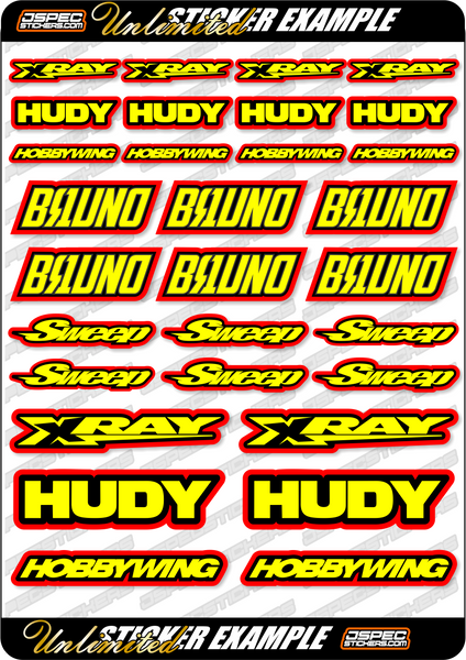 UNLIMITED EDITION CUSTOM PRO STICKER SHEET – Jspec Stickers